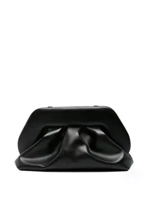THEMOIRE Bios Ruched Clutch Bag - Black