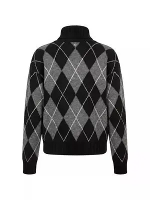 ANIYE BY Argyle Roll-neck Sweater