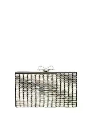 SELF-PORTRAIT Bow Crystal-embellished Clutch Bag