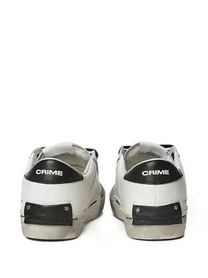 CRIME LONDON Distressed Leather Sneakers