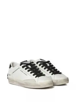 CRIME LONDON Distressed Leather Sneakers