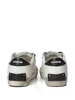 CRIME LONDON Distressed Leather Sneakers