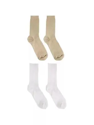 BIRKENSTOCK Ribbed Metallic-thread Socks
