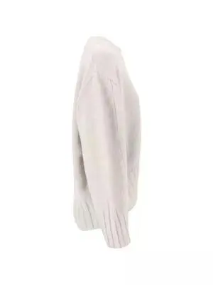 Attico Embroidered Asymmetric-hem Sweater