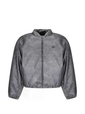 Adidas Logo-embroidered Raglan-sleeve Bomber Jacket