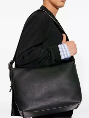 Loewe Large Loop Leather Shoulder Bag - Black