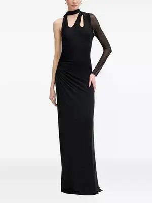 SILVIAN HEACH Asymmetrical Ruched Maxi Dress