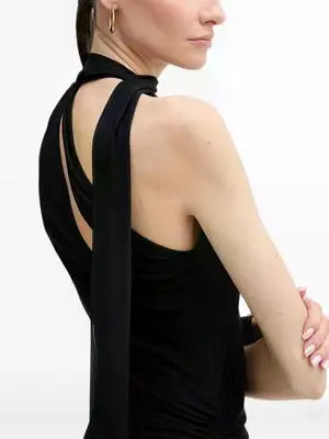 SILVIAN HEACH Asymmetrical Ruched Maxi Dress