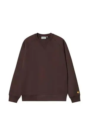Carhartt Work In Progress Chase Logo-embroidered Raglan-sleeve Sweatshirt - Brown
