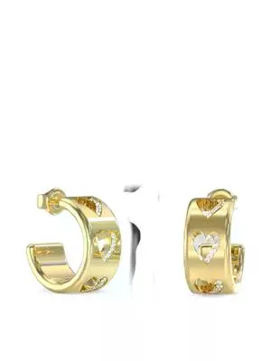 Guess Heart-detail Hoop Earrings