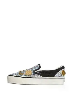 VANS Classic Premium Charm-embellished Tweed Slip-on Sneakers