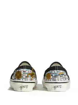 VANS Classic Premium Charm-embellished Tweed Slip-on Sneakers
