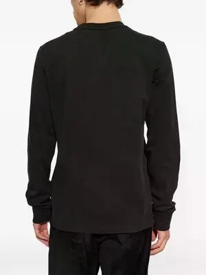 Moncler Logo-print Long-sleeve T-shirt - Black
