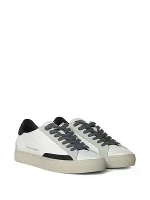 CRIME LONDON Essential Contrast-panel Leather Sneakers