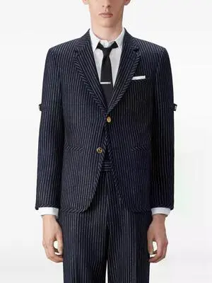 Thom Browne Flannel Chalk Stripe Sportcoat With Armband
