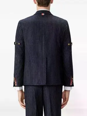 Thom Browne Flannel Chalk Stripe Sportcoat With Armband