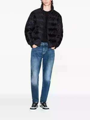 Armani Exchange Logo-print Quilted Jacket - Black
