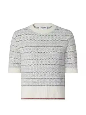 Thom Browne Snowflake Jacquard Sweater