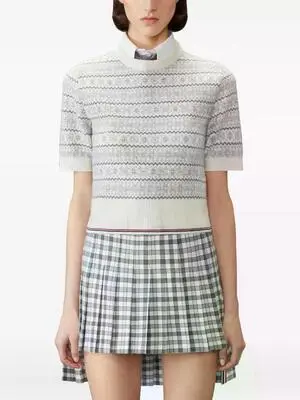 Thom Browne Snowflake Jacquard Sweater