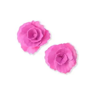 BY CHAVELLI Rosette Large Stud Earrings In Hot