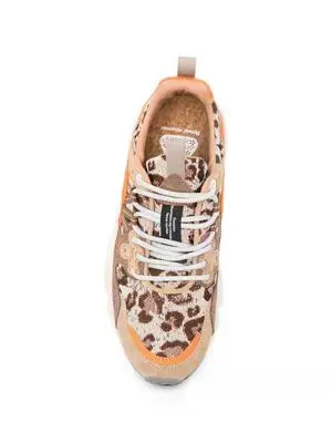 FLOWER MOUNTAIN Yamano 3 Leopard-print Panelled Sneakers