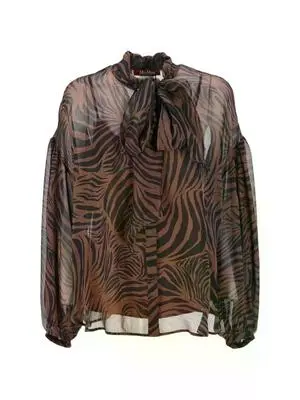 Max Mara Zebra-print Blouse - Brown