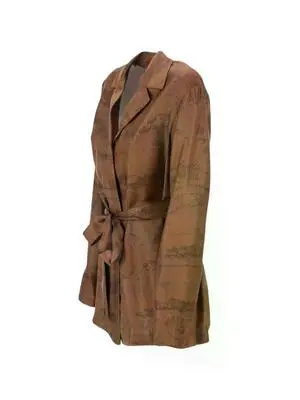 MAX MARA Landscape-print Belted Shirt