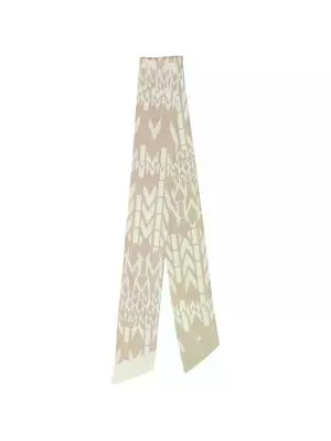 Guess Geometric-print Scarf - Neutrals