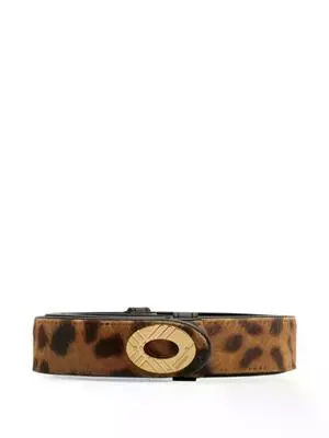Burberry Leopard-print Cotswolds Belt - Brown