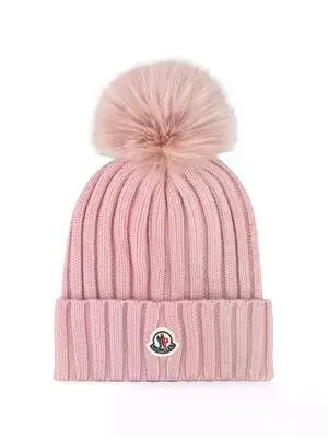 Moncler Pom-pom Ribbed-knit Beanie Hat