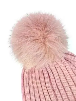 Moncler Pom-pom Ribbed-knit Beanie Hat