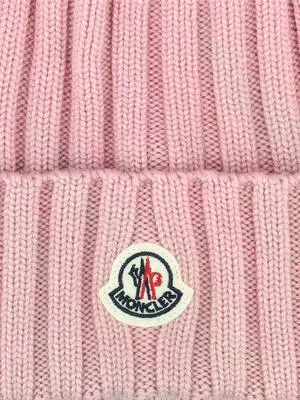 Moncler Pom-pom Ribbed-knit Beanie Hat