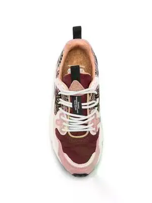 FLOWER MOUNTAIN Yamano 3 Panelled Leather Sneakers