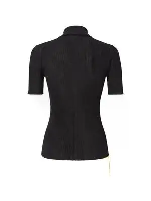 Fendi Ribbed-knit Polo Shirt