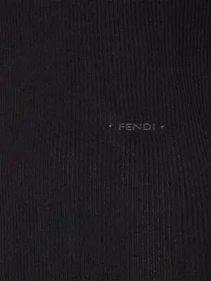 Fendi Ribbed-knit Polo Shirt