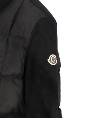 Moncler Quilted-panel High-neck Cardigan