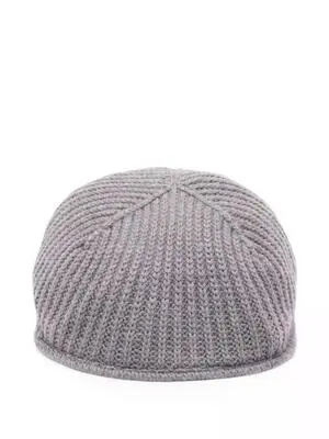 Altea Ribbed-knit Wool Flat Beret - Grey