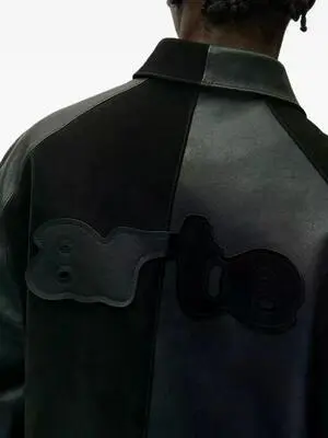 ARTE ANTWERP Logo-patch Panelled Leather Jacket