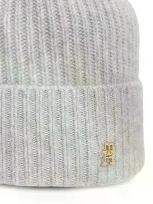 Tommy Hilfiger Ribbed-knit Logo-plaque Beanie Hat