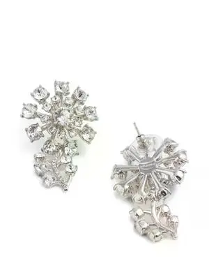 SELF-PORTRAIT Crystal-embellished Floral Earrings