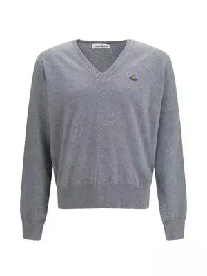 VIVIENNE WESTWOOD Mark Orb-embroidered Sweater - Grey