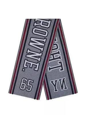 Thom Browne Merino Wool Varsity Scarf - Grey