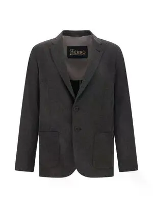 Herno Pinstripe-pattern Single-breasted Blazer - Grey