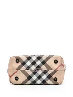 Burberry 2000-2010 Supernova Check Coated Canvas Tote Bag