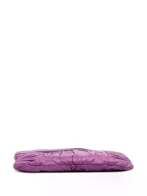 Prada 2010-2026 Pleated Nappa Clutch Bag