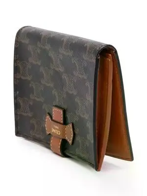 Celine 2020 Triomphe Coated Canvas Compact Wallet Small Wallets