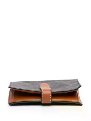 Celine 2020 Triomphe Coated Canvas Compact Wallet Small Wallets
