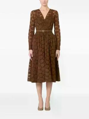 Max Mara Belted Midi Dress