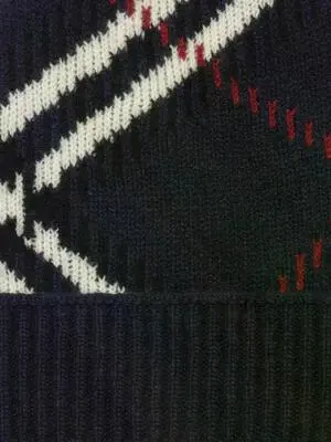 Burberry Check Cashmere Blend Beanie