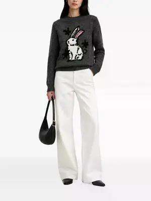Max Mara Rabbit-intarsia Crew-neck Sweater